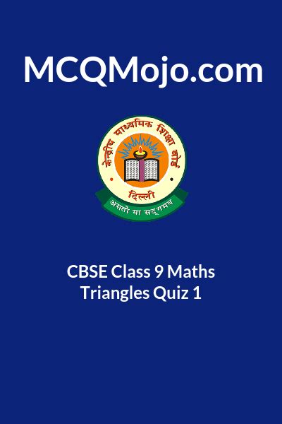 Cbse Class 9 Maths Triangles Quiz 1