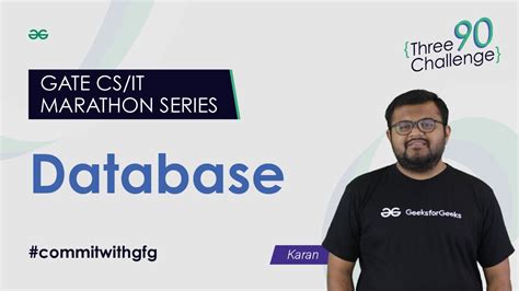 gate cs it marathon series databases geeksforgeeks youtube