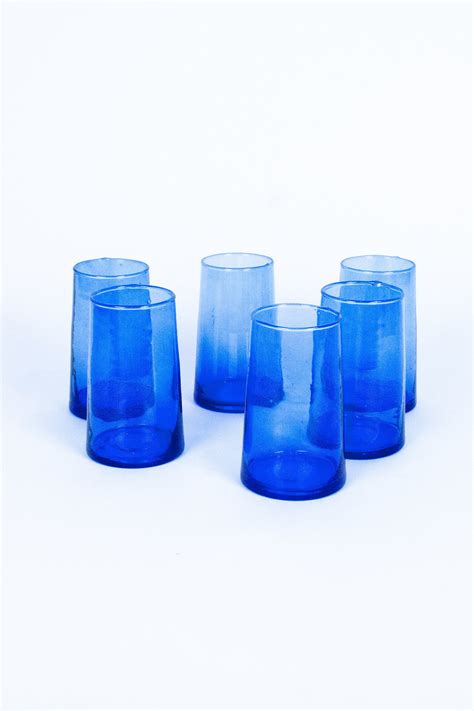 Multicolor Recycled Glass Tall Drinking Glasses Rentrayage