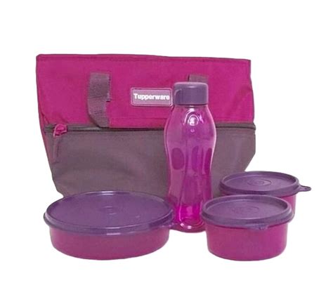 Tupperware Berrylicious Plastic Lunch Set 4 Pieces Relikart