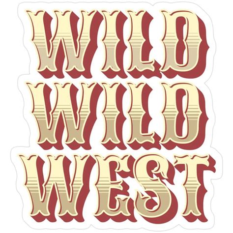 Wild Wild West Text Design Sticker Wild West Western Font Text Design