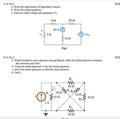 1 in fig 1 a write the significance of dependent sources b write