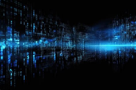 Binary Code On A Dark Background 3d Rendering Computer Digital Image Digital Background With