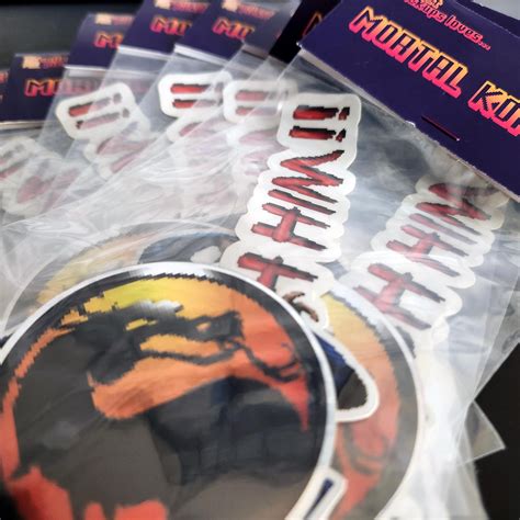 Mortal Kombat Sticker Pack X4 Mortal Kombat Logo Finish Him