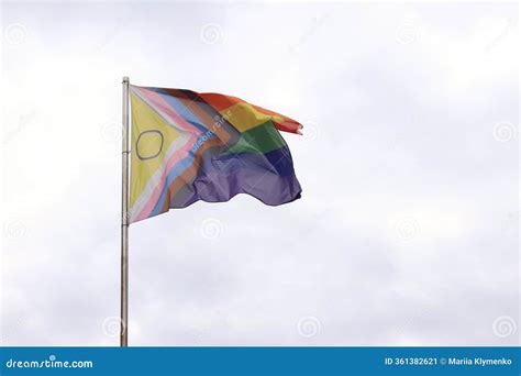 Intersex Inclusive Redesign Of The Progress Pride Flag Editorial Photo