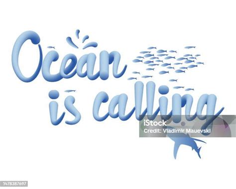 바다가 부르고 있습니다 인쇄 및 포스터를 위한 현대적인 타이포그래피 레터링 방대한 텍스트 0명에 대한 스톡 벡터 아트 및 기타 이미지 Istock