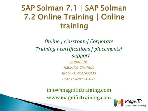 Ppt Sap Solman Sap Solman Online Training Online Train Powerpoint Presentation Id