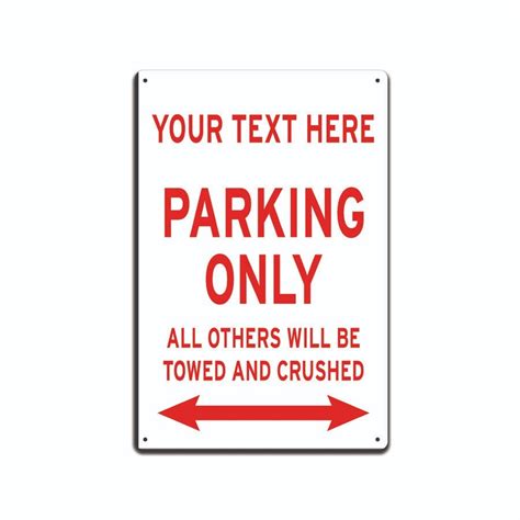 New Personalized 8 X 12 Aluminum Metal Funny Parking Sign Ebay