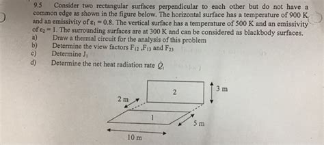 Solved Consider Two Rectangular Surfaces Perpendicular To