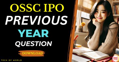 ossc ipo previous question paper 2021 free pdf download
