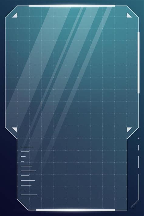 Hud Digital Futuristic User Interface Vertical Square Frame Sci Fi