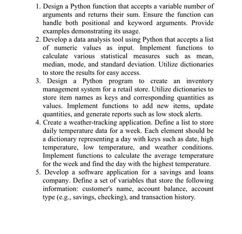 Solved Design A Python Function That Accepts A Variable