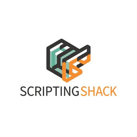Logo Design For Scripting Shack Code Script Symbol With Modern Aesthetic And Clear Background