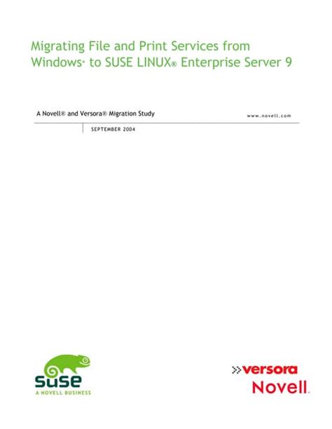 Suse Linux Migration Guide Win File Print To Sles9 Pdf Operating Systems Computer Software
