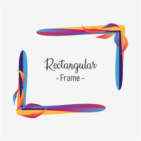 Rectangular Frame Vector Hd Images Colorful Rectangular Frame Artwork Rectangle Saquare