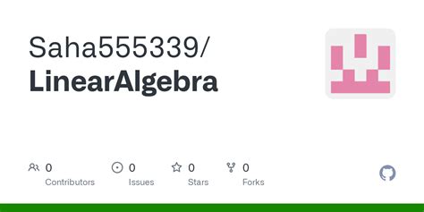 Github Saha Linearalgebra