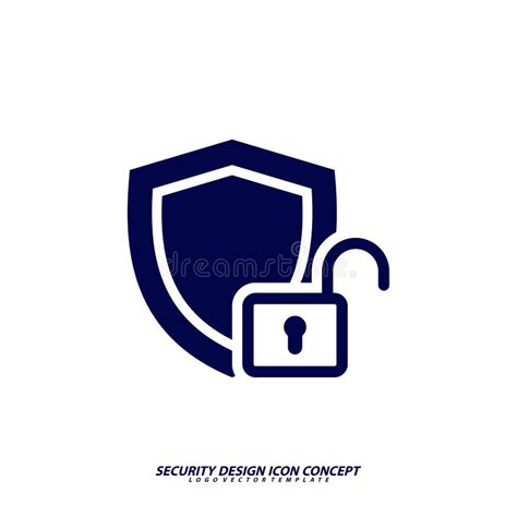 Security Icon Logo Design Vector Protection And Security Vector Line Icons Set Stock Vector