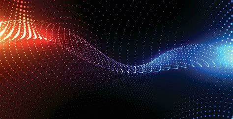 Abstract Gradient Wave Of Particles Big Data Digital Background Futuristic Vector