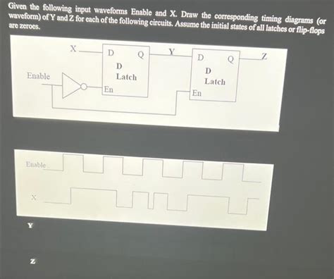 Solved Given The Following Input Waveforms Enable And X Chegg Com