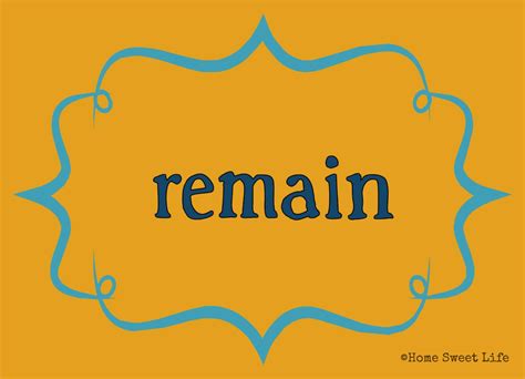 Home Sweet Life Remain