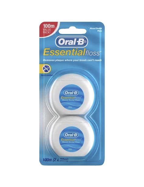 Oral-b Essential 2x50m Waxed Dental Floss 100m | Ally's Basket - Di...