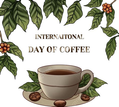 손으로 그린 국제 커피 일러스트 데이 사진 손으로 그린 국제적인 커피 Png 일러스트 및 Psd 이미지 무료 다운로드 Pngtree