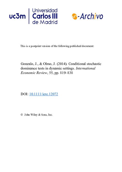 Conditional Stochastic Dominance Tests In Dynamic Settings