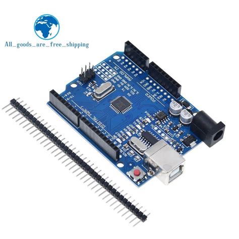บอรดพฒนา UNO R3 ATmega328P CH340 CH340G สาหรบ Arduino UNO R3 พรอมหวพนตรง Lazada co th