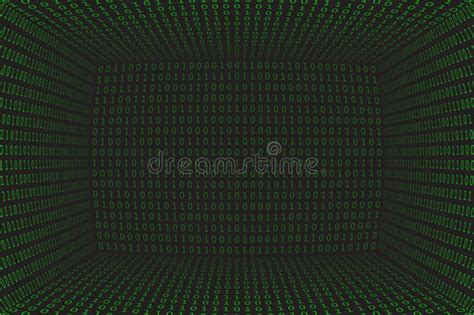 Program Datum 3d Background Green Programming Binary Coding Stock