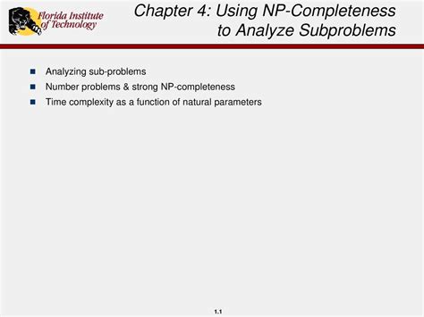 Chapter 4 Using Np Completeness To Analyze Subproblems Ppt Download