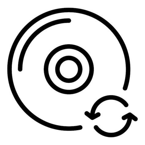 premium vector cd backup icon outline cd backup vector icon for web