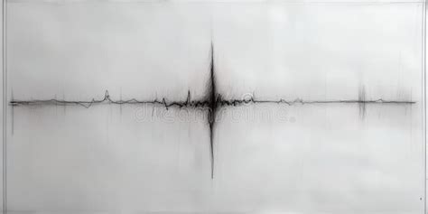 Abstract Graphite Drawing Minimalist Line Art Waveform Sound