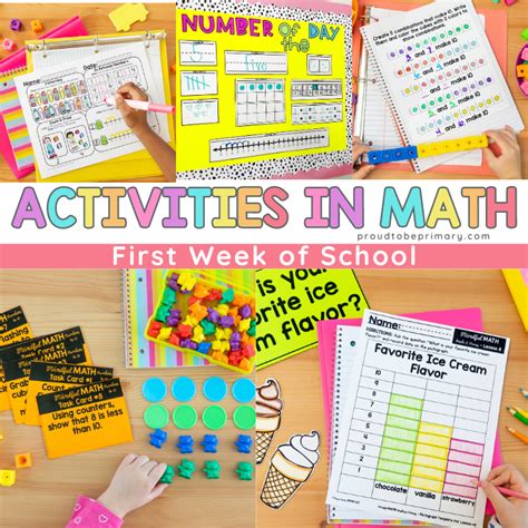 Math Classroom Activities 40 Fun First Week Of School Activities For