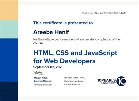 Areeba Hanif On Linkedin Webdevelopment Html Css Javascript