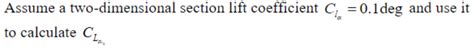 Solved Assume A Two Dimensional Section Lift Coefficient Chegg