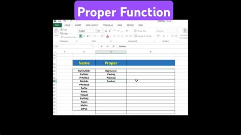 Proper Function In Ms Excel Exceleducation Education Exceltricks