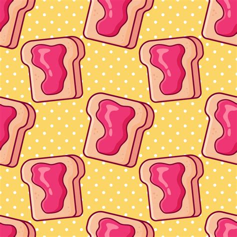 Bread With Jam Seamless Pattern Illustration 2737682 Vector Art At Vecteezy