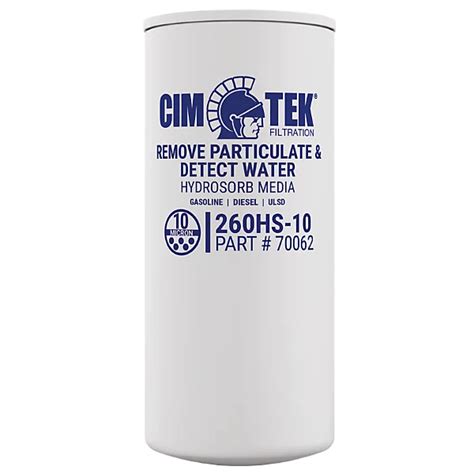 Cim Tek 70062 Hydrosorb Fuel Filter Diesel Filter 68 Ltrs Per Min 10
