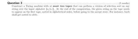 Question Marks Construct A Turing Machine With Chegg