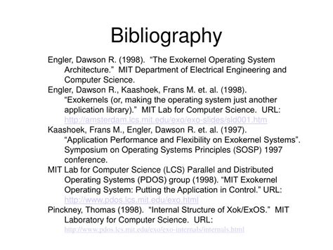 ppt overview of the mit exokernel operating system powerpoint