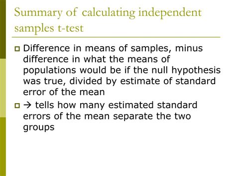 PPT The T Test For Two Independent Samples PowerPoint Presentation Free Download ID