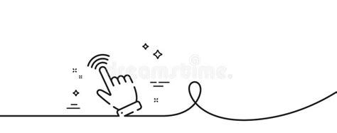 Hand And Cursor Pointer Line Icons Clicking Finger Cursor Arrow Icon
