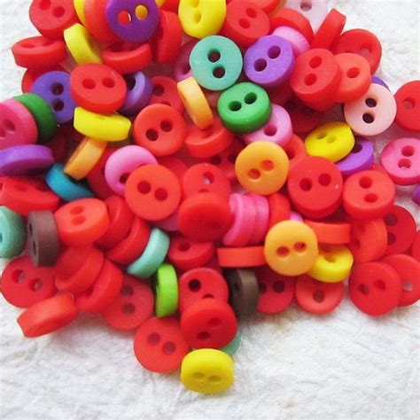 100 Pcs Opaque Very Tiny 2 Hole Button 5 Mm For Making Etsy Crafty