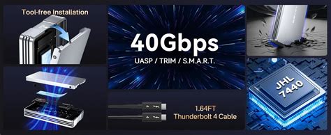 Acasis 40gbps M 2 Nvme Usb4 Ssd Enclosure Compatible With Tb4 3