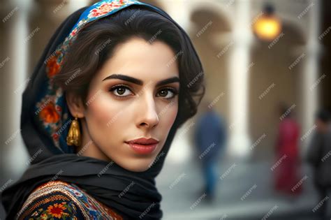 Premium Ai Image Iranian Woman Portrait Neural Network Ai Generated