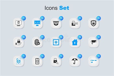 Set Umbrella Fingerprint Monitor With Password Contract Shield
