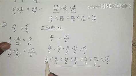 Rational Numbers Between Two Rational Numbers Class 9th Youtube