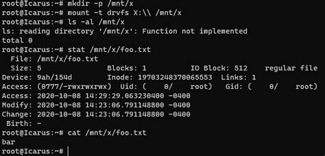 wsl 2 s drvfs can t list directories on many third party filesystems