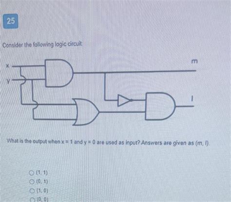 Solved Consider The Following Logic Circuit What Is The