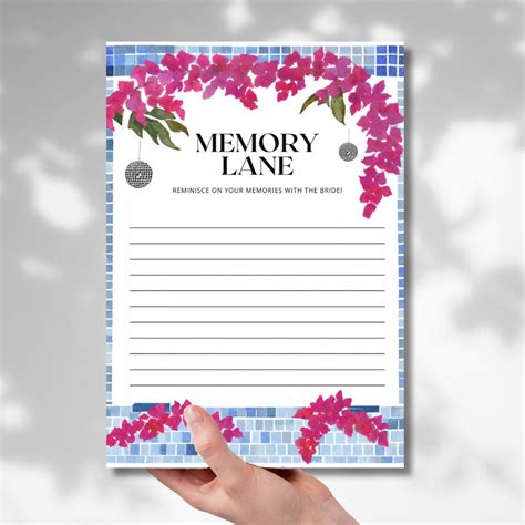Minimal Hens And Bridal Shower Games Memory Lane Bachelorette Party